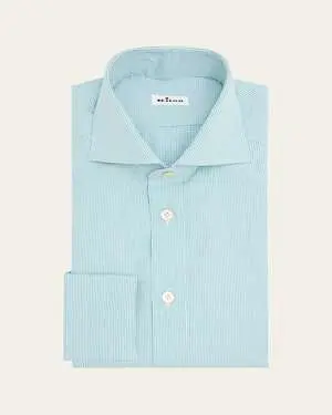 Kiton Mini-check Cotton Dress Shirt