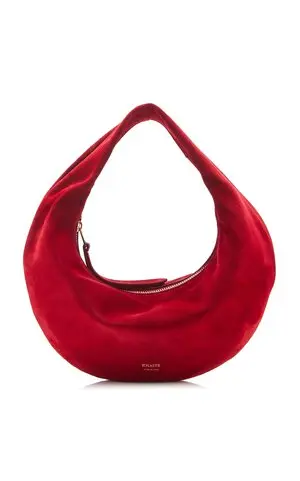 Khaite Olivia Suede Mini Hobo Bag - Red