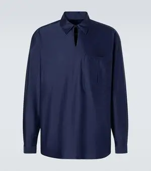 Giorgio Armani Cotton And Silk Shirt - Blue