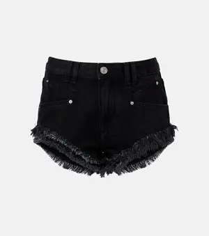 Isabel Marant Étoile Eneidala Faded Denim Shorts - Black