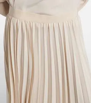 Isabel Marant Étoile Felixa Plissé Crêpe Midi Skirt - White
