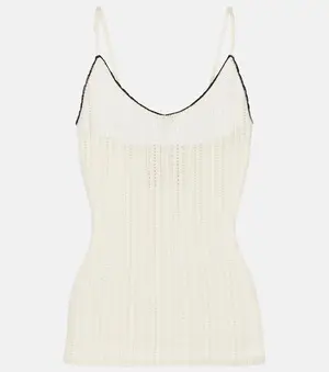 Isabel Marant Étoile India Pointelle Silk And Cotton Camisole White
