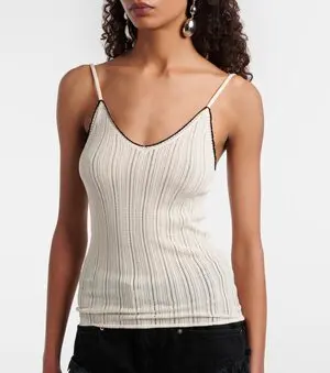 Isabel Marant Étoile India Pointelle Silk And Cotton Camisole - White
