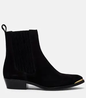 Isabel Marant Étoile Delano 35 Suede Ankle Boots - Black