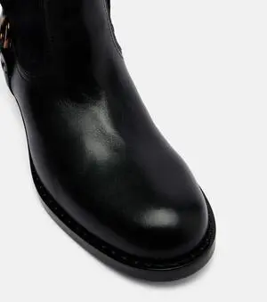 Isabel Marant Étoile Ildra 35 Leather And Suede Ankle Boots - Black