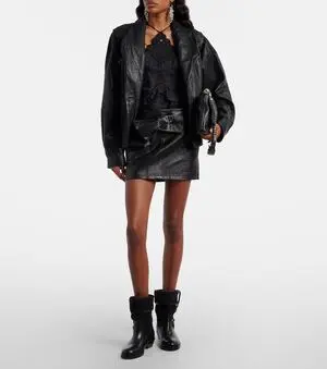 Isabel Marant Étoile Ildra 35 Leather And Suede Ankle Boots - Black