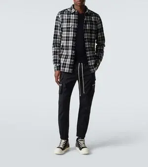 Rick Owens Mastodon Cotton-blend Poplin Slim Cargo Pants - Black