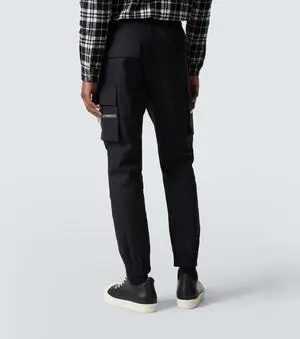 Rick Owens Mastodon Cotton-blend Poplin Slim Cargo Pants - Black