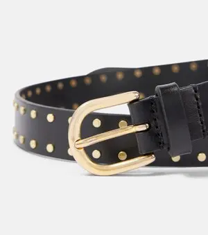 Isabel Marant Étoile Zap Studded Leather Belt - Black