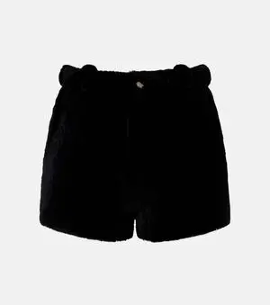 Nour Hammour Leontine Shearling Shorts