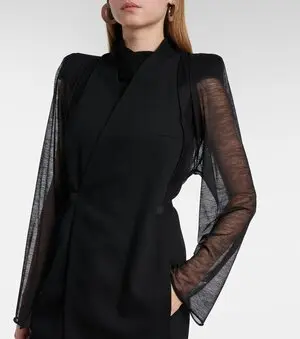 Rick Owens Cyclops Wool Wrap Coat