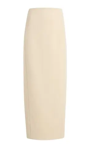 Khaite Lyle Mixed Crepe Maxi Skirt - Ivory