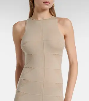 Rick Owens Motivo Virgin Wool Maxi Dress - Beige