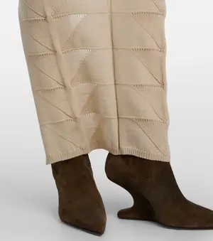 Rick Owens Motivo Virgin Wool Maxi Dress - Beige