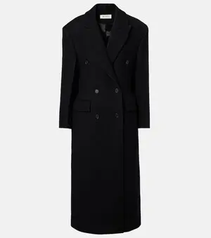 RÓHE Double-breasted Virgin Wool Coat - Black
