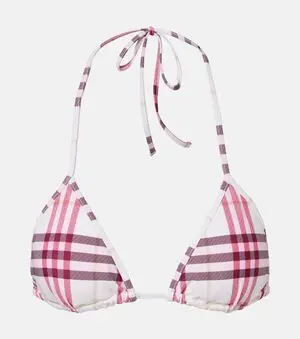 Burberry Check Bikini Top - Pink