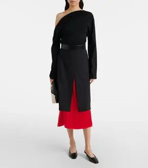 RÓHE Draped One-shoulder Top