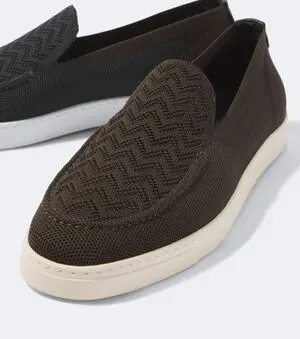 Giorgio Armani Jacquard Slip-on Loafers - Green