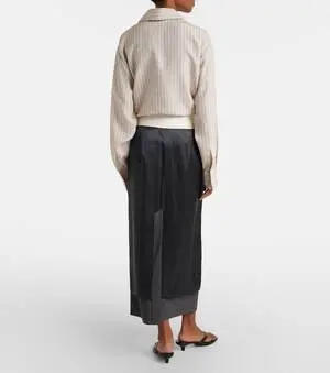 RÓHE Wool Pencil Skirt - Grey