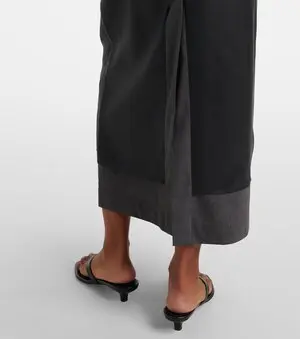 RÓHE Wool Pencil Skirt - Grey