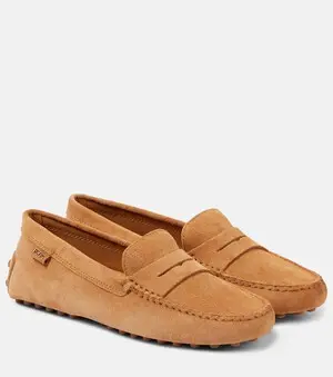 TOD'S Tod's Gommino Suede Driving Shoes Brown