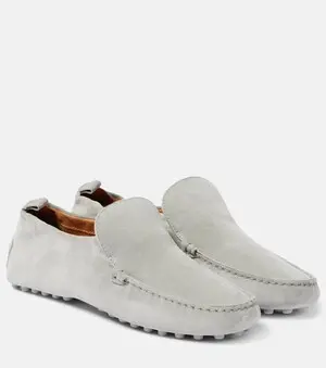 TOD'S Gommino Suede Driving Shoes Grey
