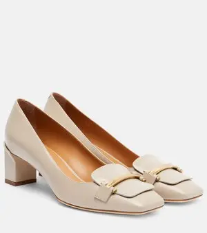 TOD'S Barretta Leather Pumps - Beige