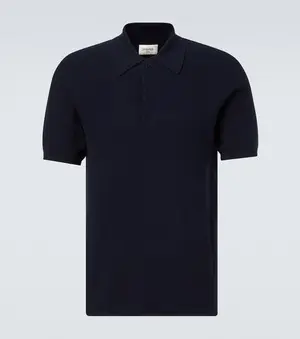 Saint Laurent Cotton Polo Shirt Blue