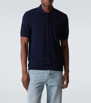 Saint Laurent Cotton Polo Shirt - Blue