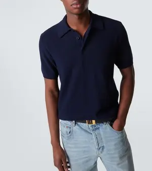 Saint Laurent Cotton Polo Shirt - Blue
