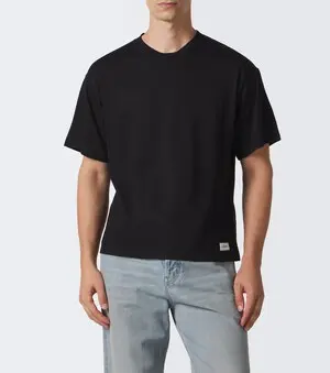 Saint Laurent Cotton-blend T-shirt - Black