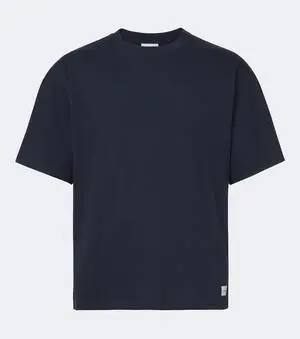 Saint Laurent Cotton-blend T-shirt Blue