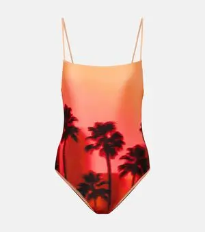 Simkhai Printed One-piece Swimsuit