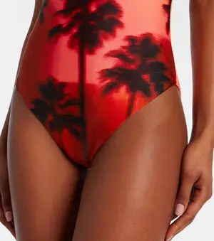 Simkhai Printed One-piece Swimsuit