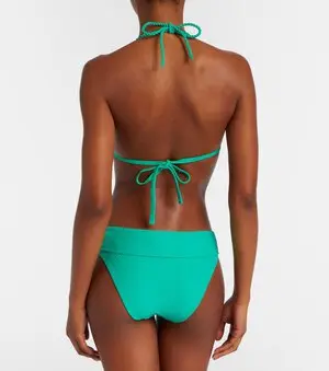 Heidi Klein Embellished Bikini Top - Green