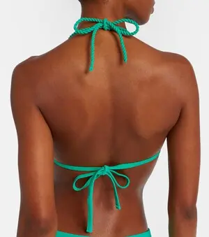 Heidi Klein Embellished Bikini Top - Green