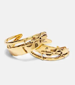Saint Laurent Cassandre Large Clip-on Earrings - Gold