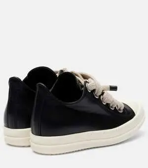 Rick Owens Jumbolace Leather Sneakers - Black