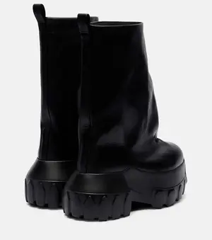 Rick Owens Mega Tractor Leather Mid-calf Boots