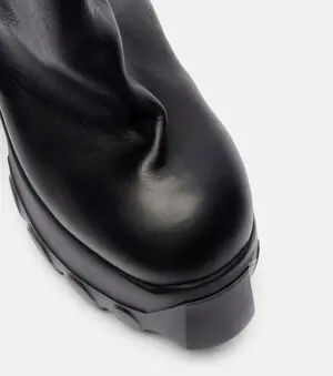 Rick Owens Mega Tractor Leather Mid-calf Boots