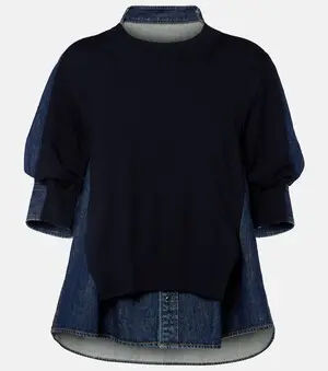 Sacai Layered Denim Shirt - Blue