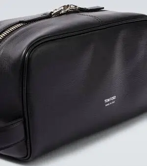TOM FORD Logo Leather Toiletry Bag