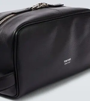 TOM FORD Logo Leather Toiletry Bag