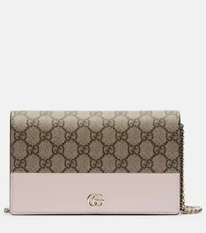 Gucci Gg Marmont Wallet On Chain - Pink