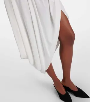Alaïa Asymmetric Jersey Midi Skirt