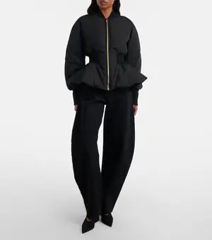 Alaïa Peplum Bomber Jacket