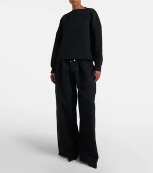 Alaïa Wide-leg Cotton Sweatpants