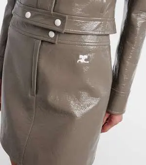 COURREGES Courrèges Vinyl Miniskirt - Grey