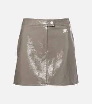 COURREGES Vinyl Mini Skirt - Grey
