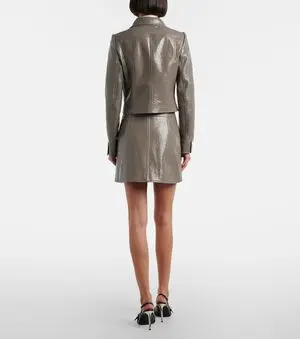 COURREGES Vinyl Mini Skirt - Grey